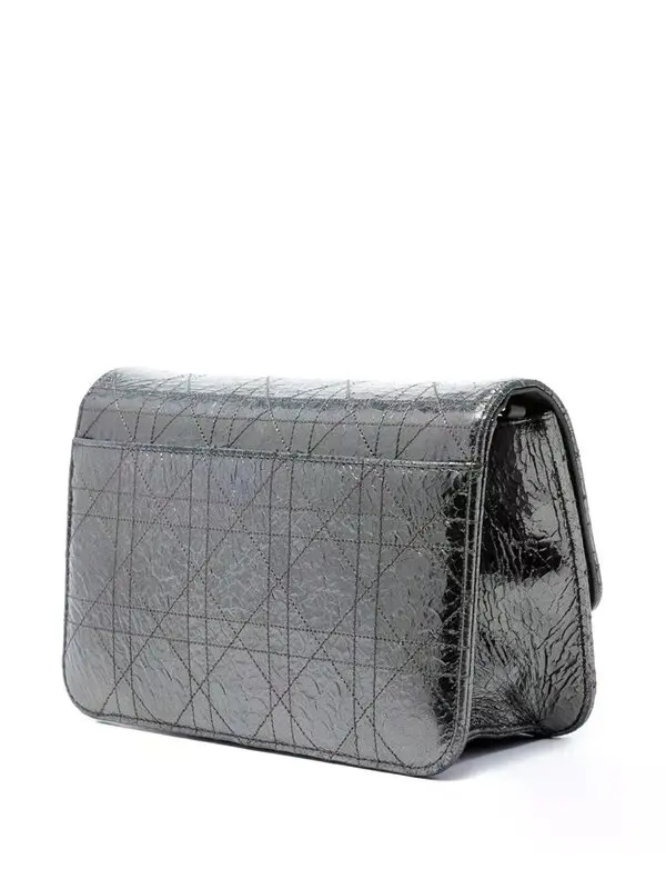 Dior 2016 Metallic Crinkled Calfskin Cannage Miss Promenade Crossbody Bag