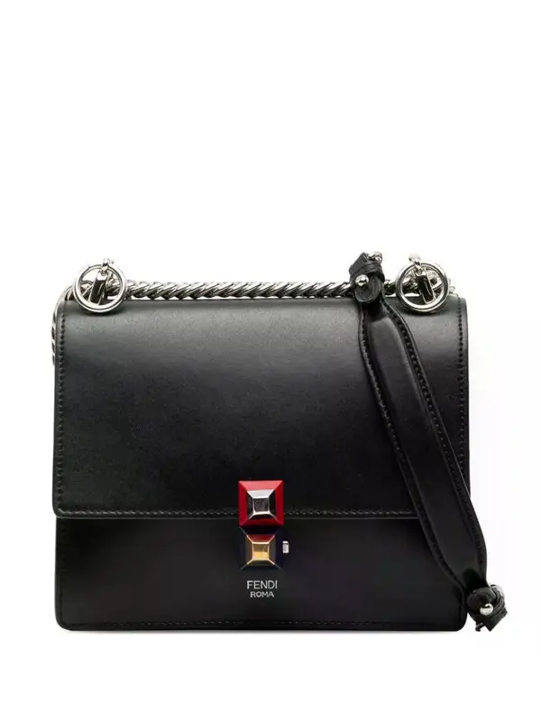Fendi Small Leather Kan I Crossbody Bag