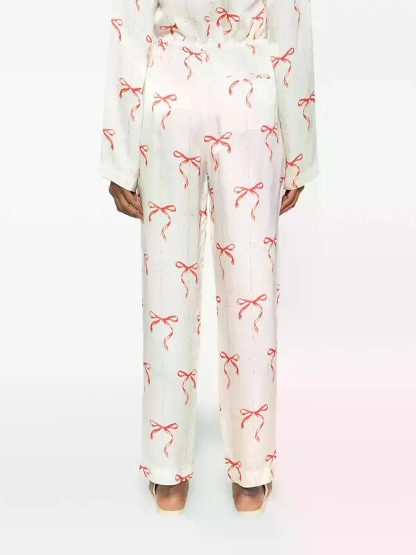 FORTE_FORTE Bow-patterned Trousers