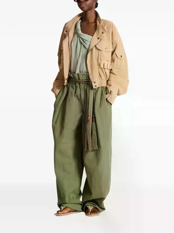 Balmain Suede Bomber Jacket - Neutrals