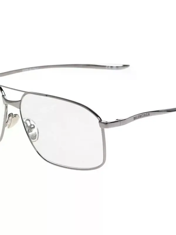 Balenciaga Rectangle-frame Sunglasses - Silver