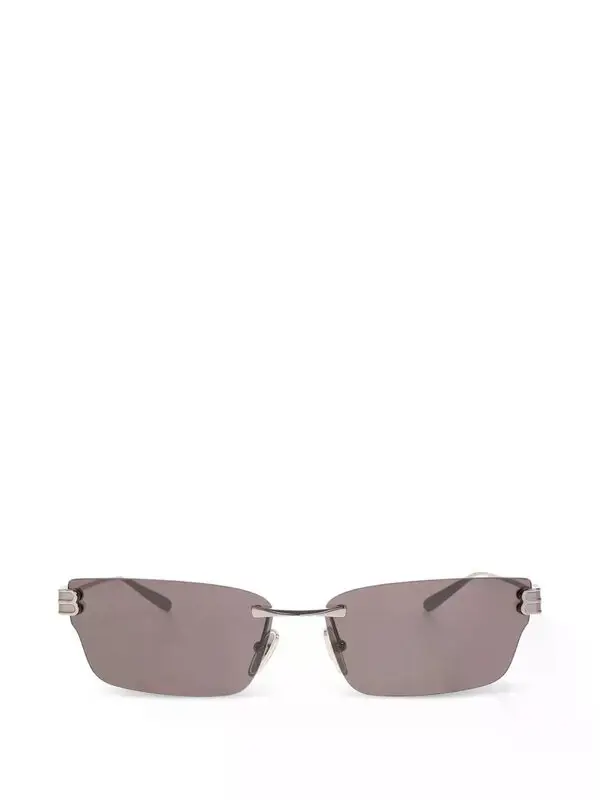 Balenciaga Rectangle Rimless Sunglasses - Silver
