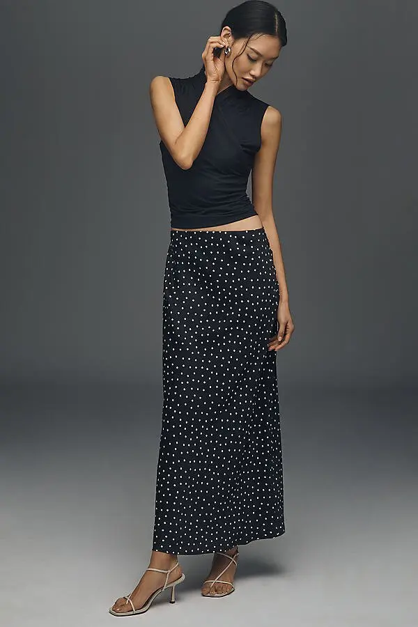 Anthropologie Wrap Mock-neck Muscle Tank Top - Black