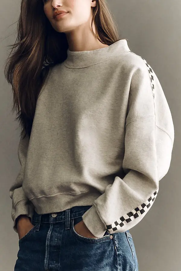 RAGABOND Monty Mock-neck Pullover - Heather Grey
