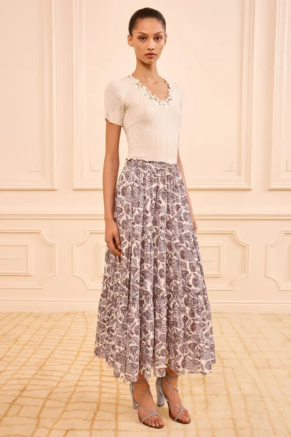 Ulla Johnson Nessa Cotton Midi Skirt