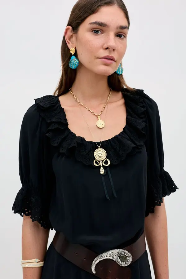 Rixo Aprilia Gracie Embroidery Dress