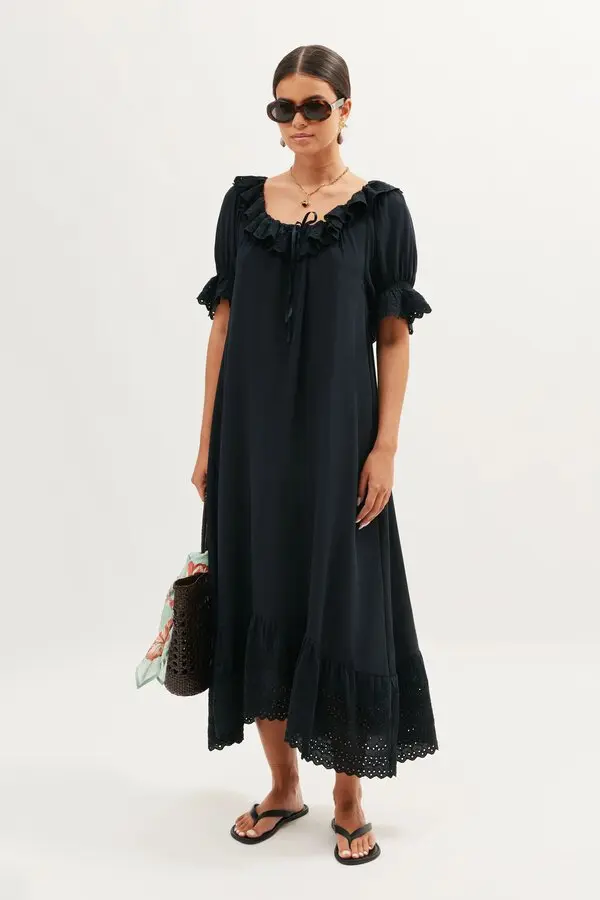 Rixo Aprilia Gracie Embroidery Dress