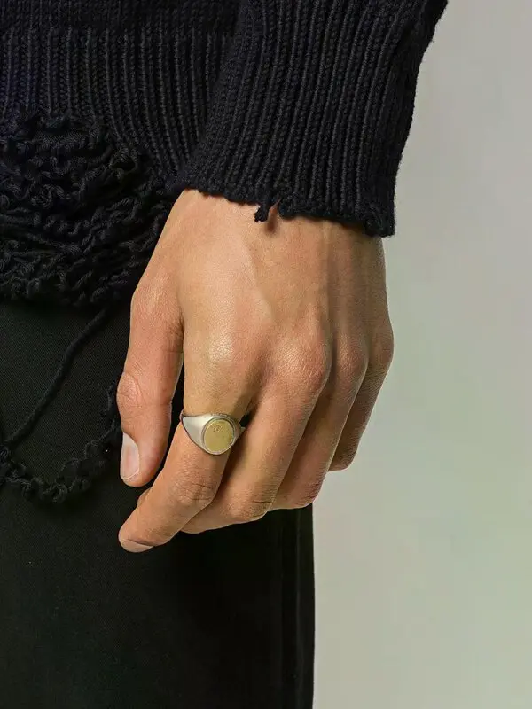 BUNNEY Disc Embellished Signet Ring