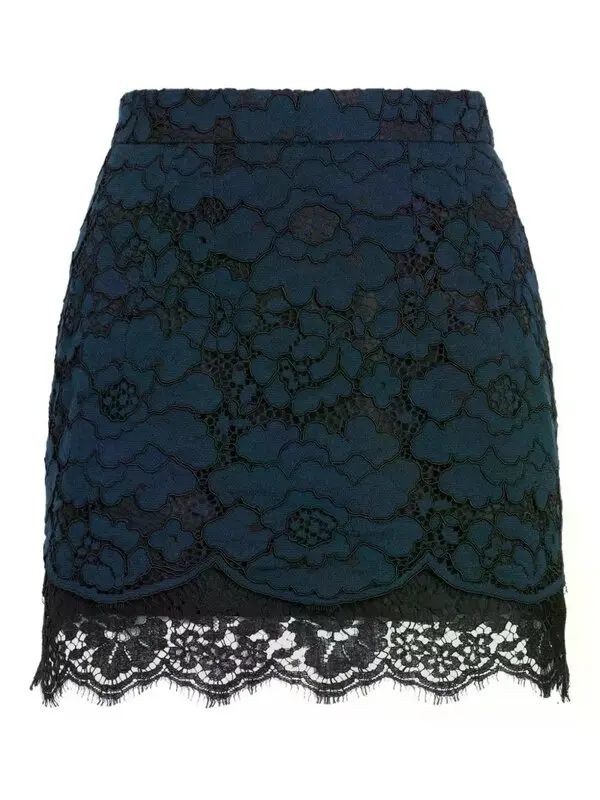 PATOU Lace Mini Skirt - Blue