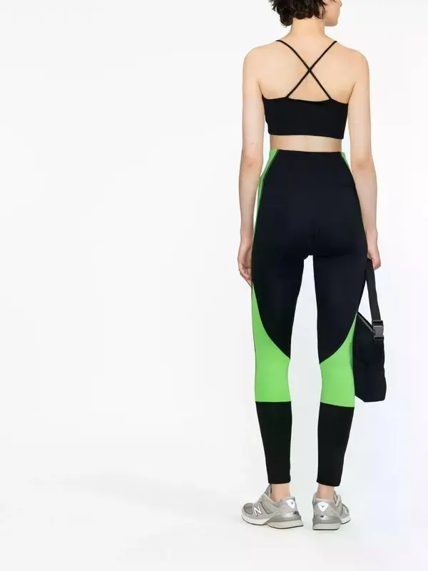 GANNI Logo-print Panelled Leggings
