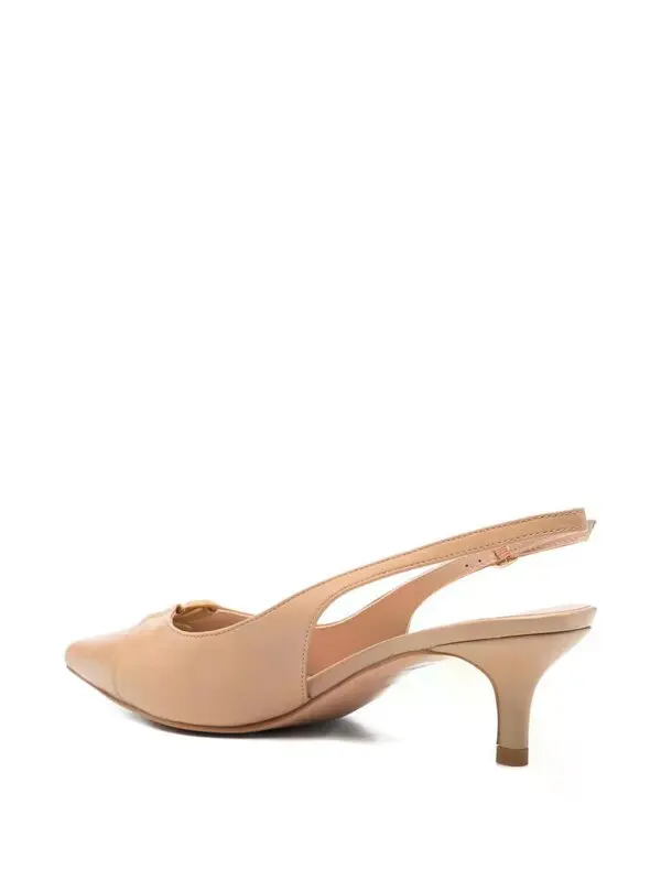 TWINSET Buckle Detail Slingback Pumps - Neutrals