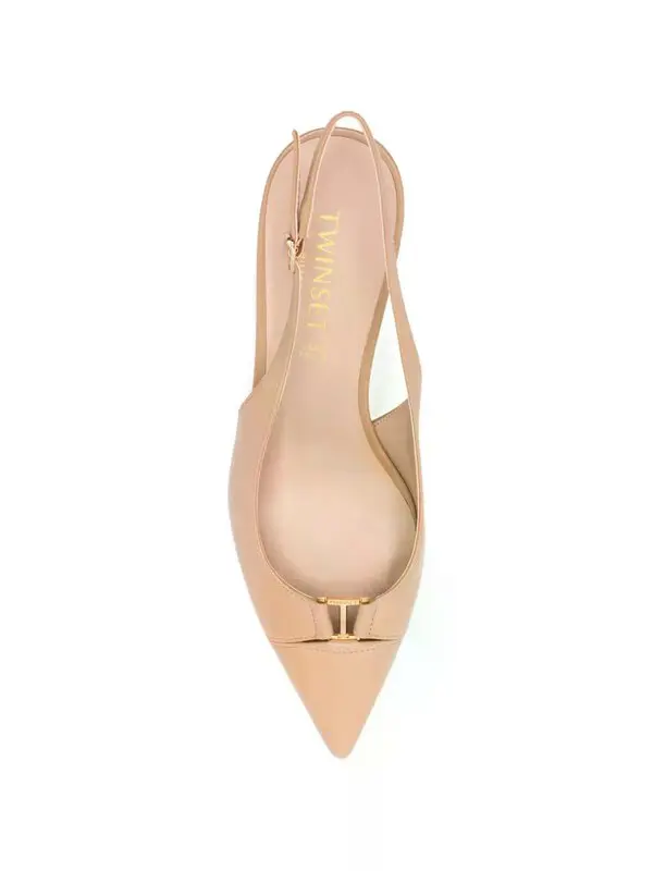 TWINSET Buckle Detail Slingback Pumps - Neutrals