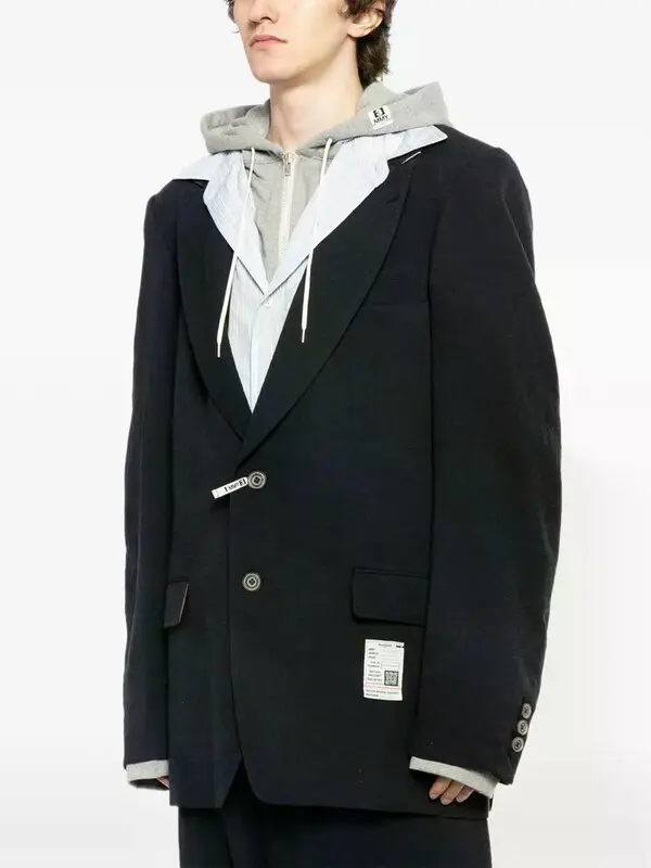 Mihara Yasuhiro Wool Layered Jacket - Blue