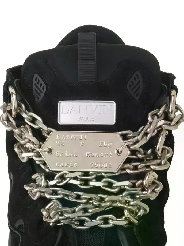 LANVIN Chain Plaque-detail Sneakers
