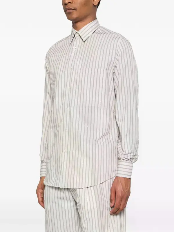 GREYED Striped Chest-pocket Shirt