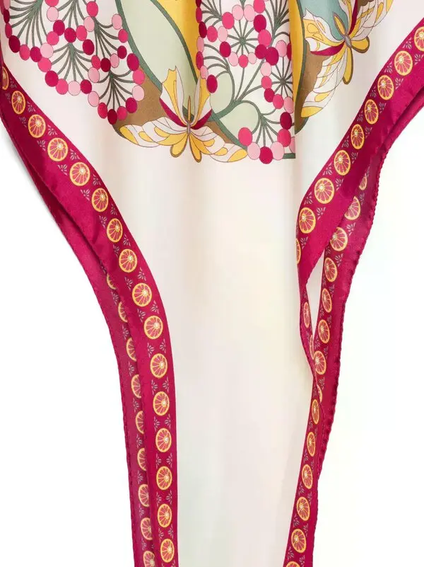 La DoubleJ Graphic-print Silk Shawl