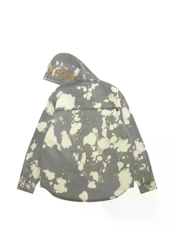 AAPE BY *A BATHING APE Hooded Splatter-patterned Shirt Jacket