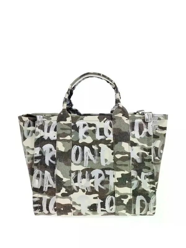 Kurt Geiger Camouflage Lettering Tote Bag