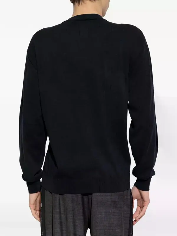 Moschino Knitted Crewneck Jumper - Black
