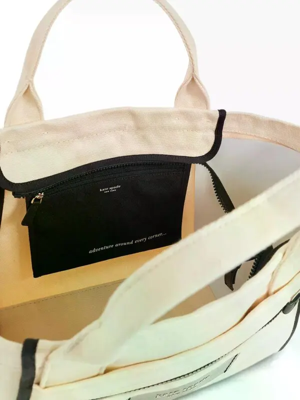 Kate Spade New York Dash Zipped-pocket Contrasting-trim Tote Bag