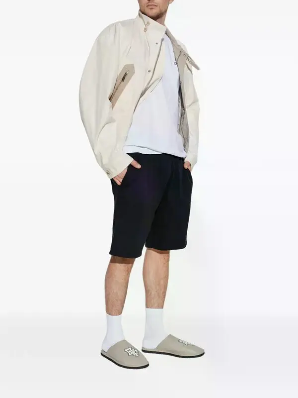 Off-White Logo Print Leather Slippers