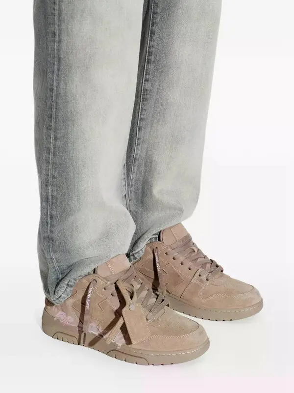 Off-White Suede Lace-up Sneakers