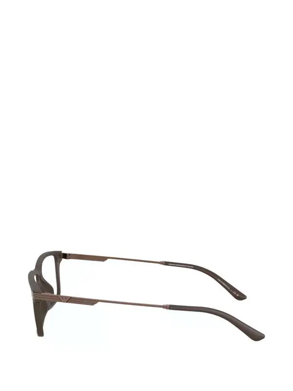 Emporio Armani Rectangle Eyeglasses With Protective Case