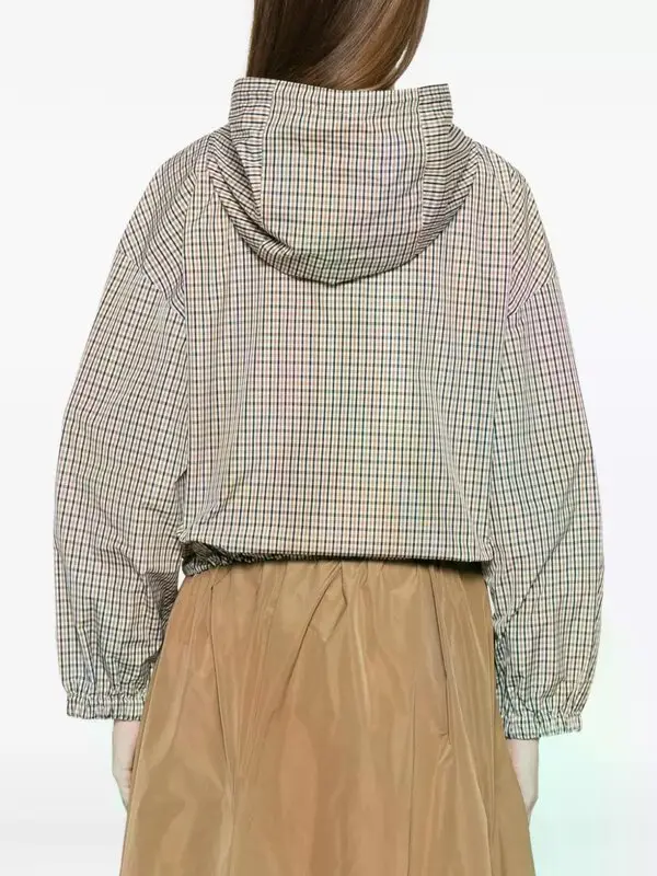 Marella Check Hooded Jacket