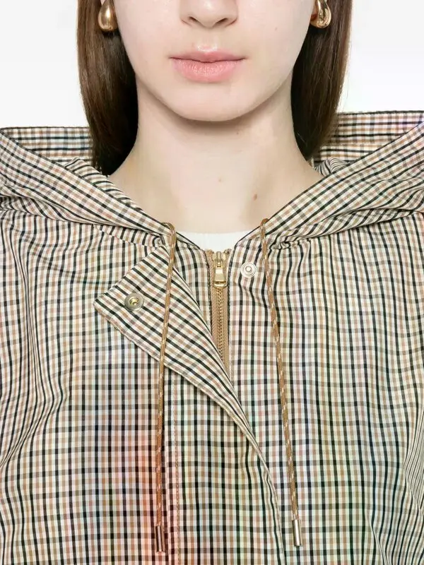 Marella Check Hooded Jacket