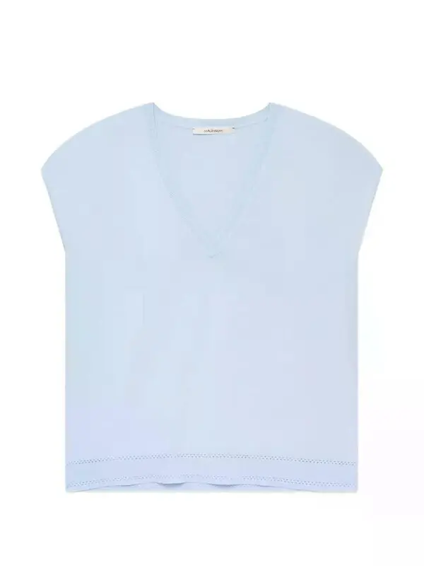 Malìparmi V-neck Top With Openwork Hem