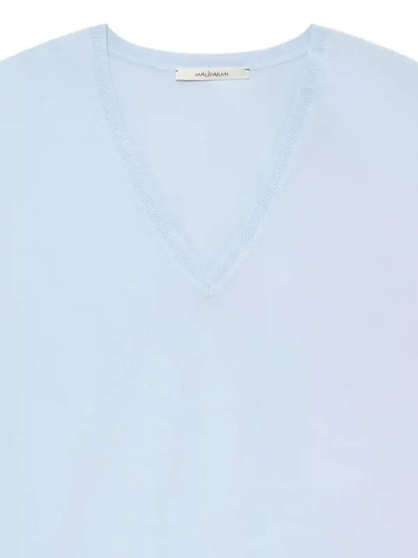 Malìparmi V-neck Top With Openwork Hem