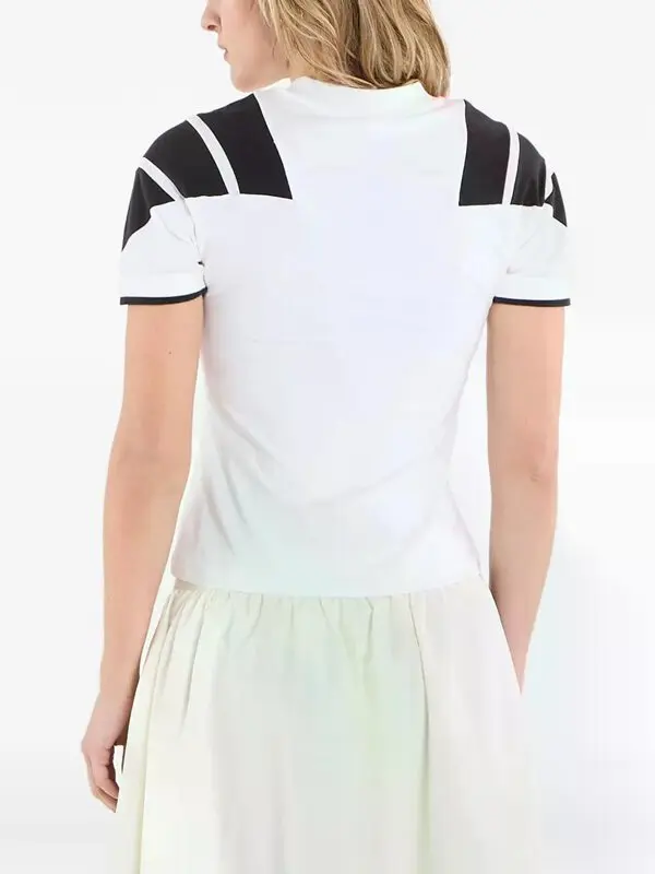 Adidas Cotton V-neck T-shirt With Embroidered Logo