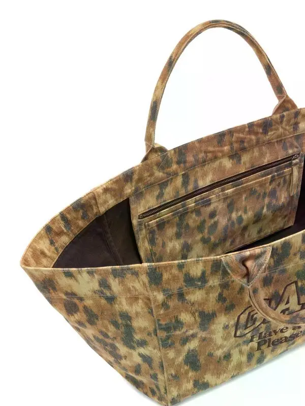 GANNI Leopard-print Tote Bag - Neutrals