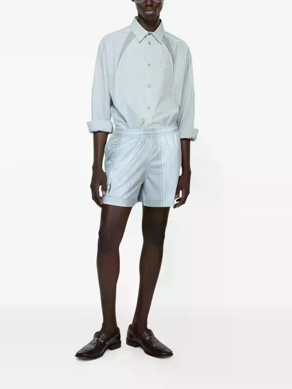 Acne Studios Striped Logo Shorts