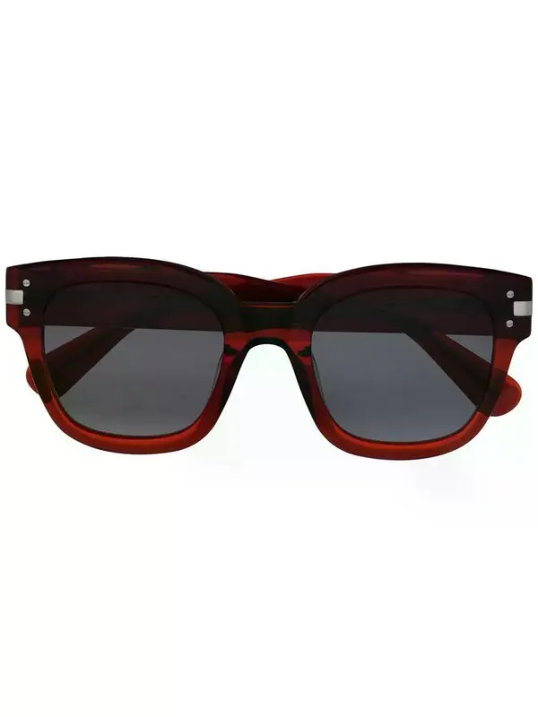 Amiri Logo-plaque Translucent Sunglasses - Red