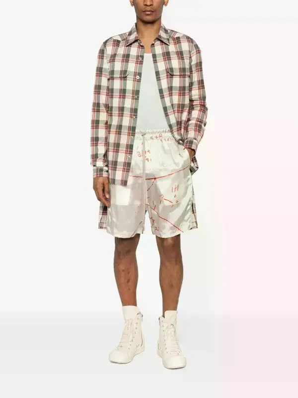 Rick Owens Plaid-pattern Shorts