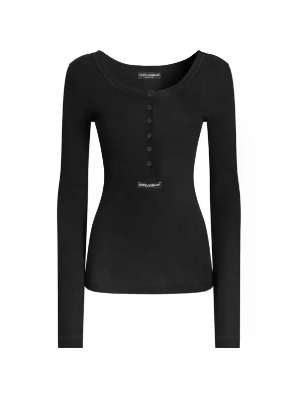 Dolce & Gabbana Buttoned Long-sleeve T-shirt