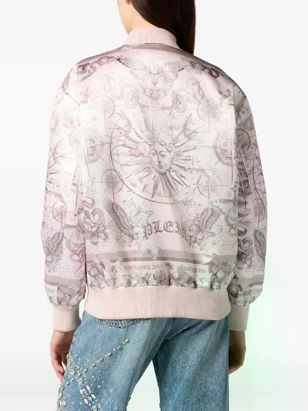 Philipp Plein Bomber Jacket With Butterfly Pattern