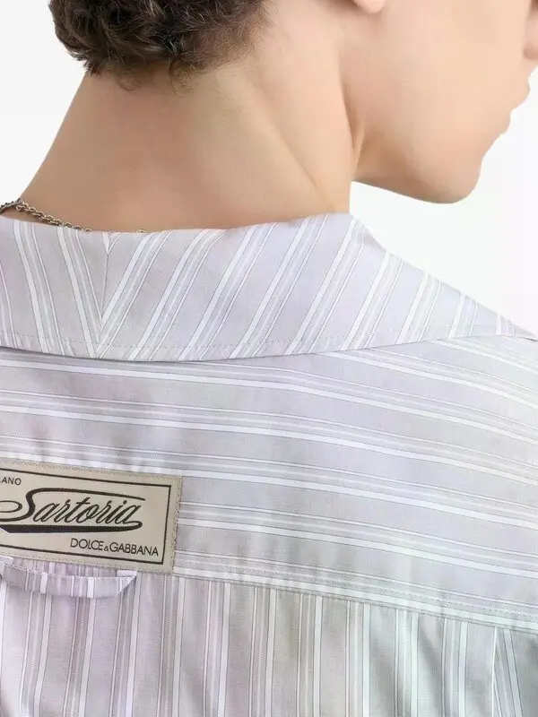Dolce & Gabbana Striped-pattern Short-sleeve Shirt