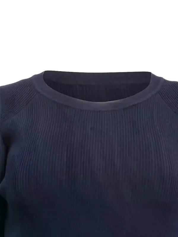 Sandro Ribbed Bell Sleeve Crew Neck Top