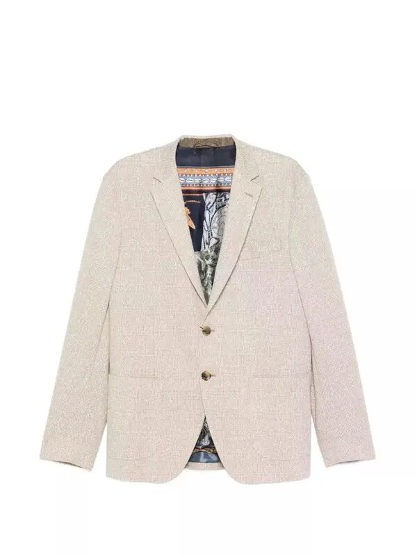 Etro Checked Two-button Blazer - Neutrals