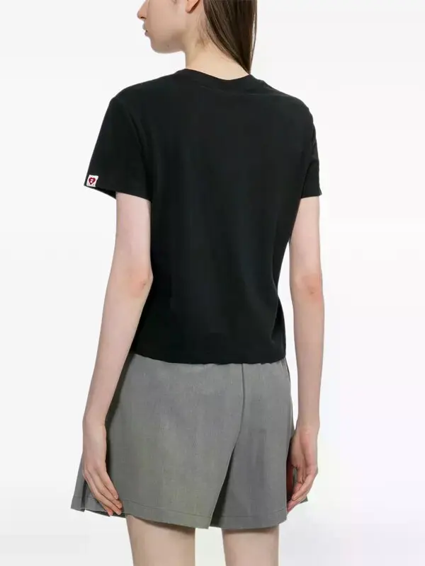 AAPE BY *A BATHING APE Heart-printed T-shirt - Black