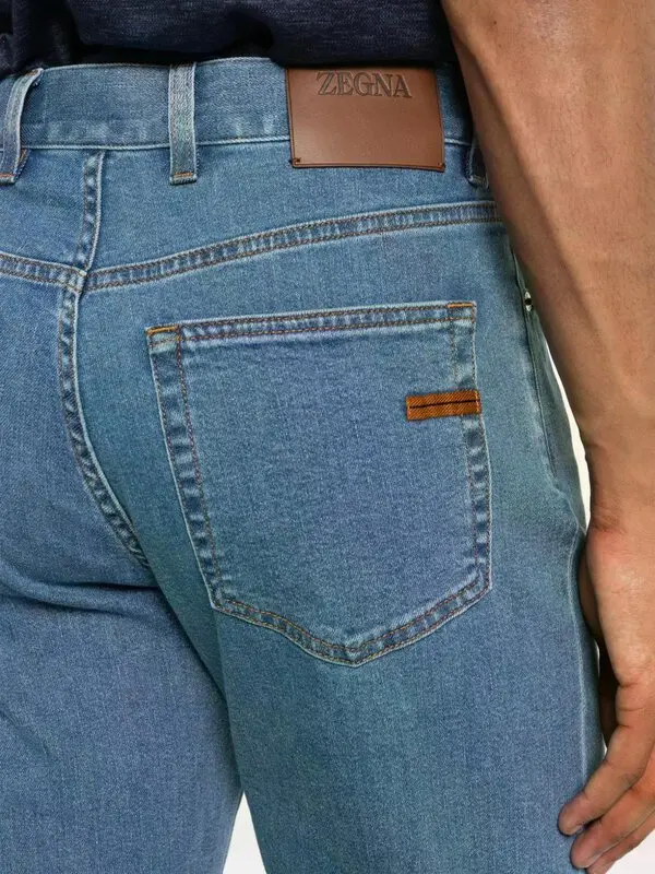 Zegna Roccia Straight Leg Jeans - Blue