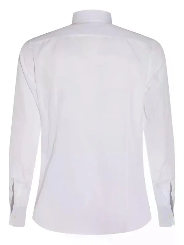Canali Cotton Tuxedo Shirt - White