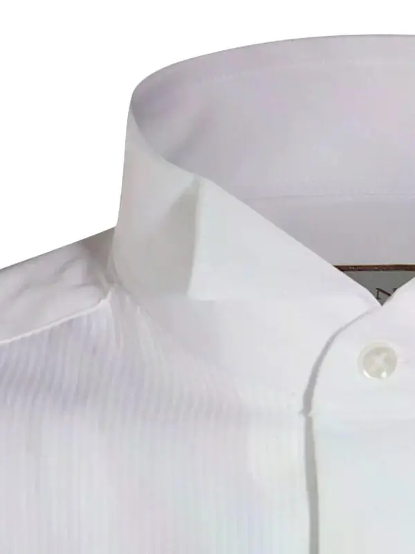 Canali Cotton Tuxedo Shirt - White