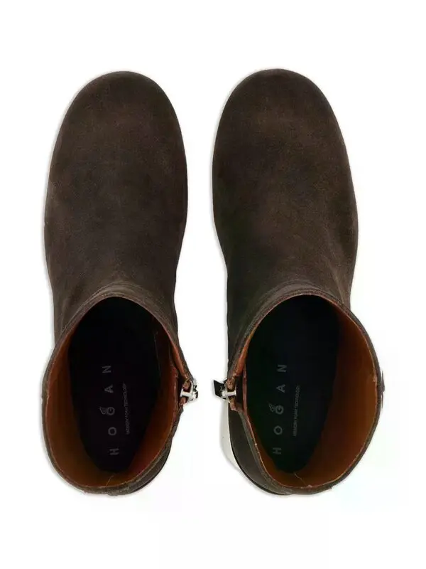 Hogan 90mm Suede Side-zip Boots