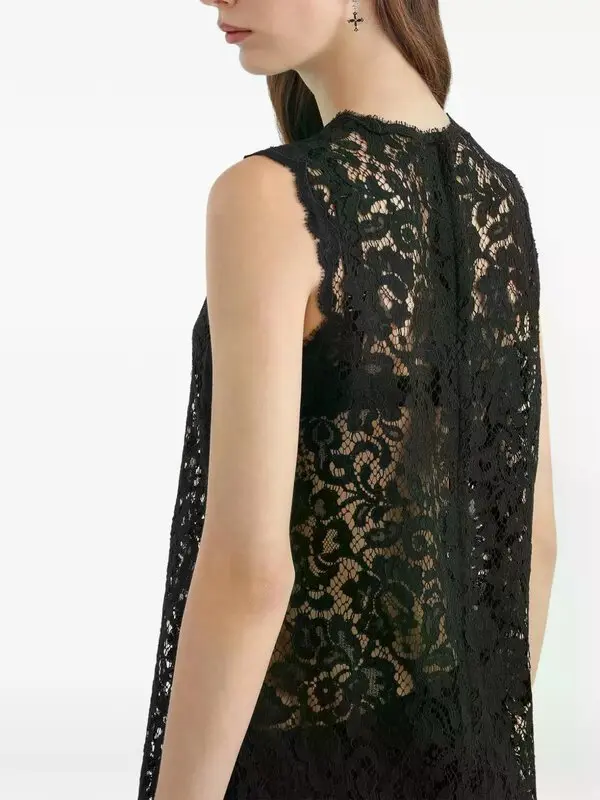 Dolce & Gabbana Lace Zip-fastening Mini Dress - Black