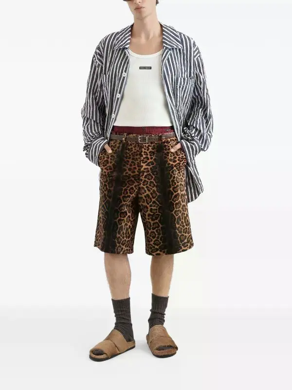 Dolce & Gabbana Crinkled Striped Vanity Shirt