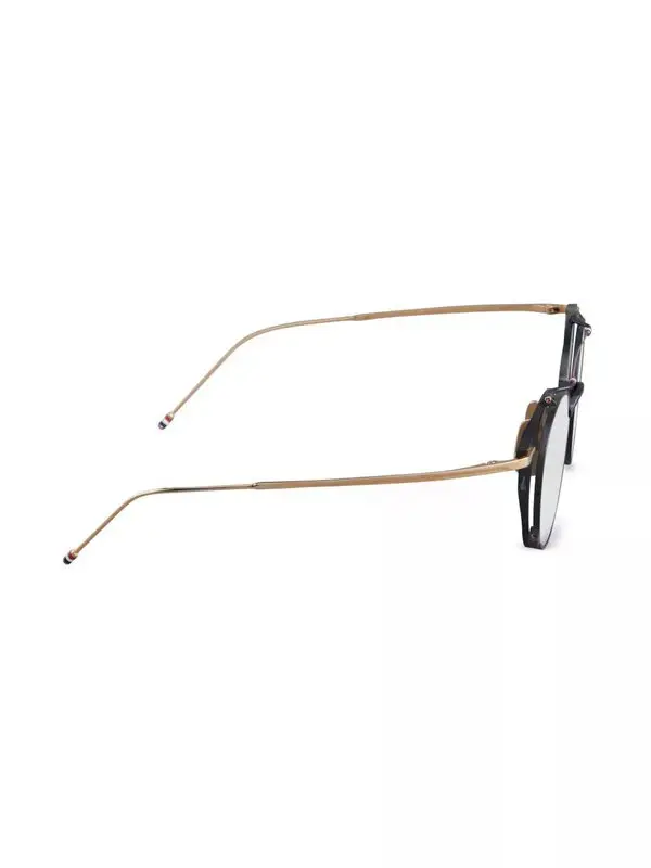 Thom Browne Round-frame Flip-up Sunglasses