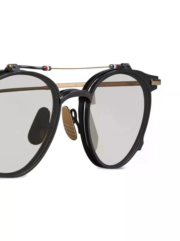 Thom Browne Round-frame Flip-up Sunglasses